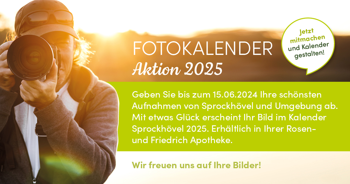 TE.AM Apotheken Fotokalender Aktion 2025 Rosen und Friedrich Apotheke ...